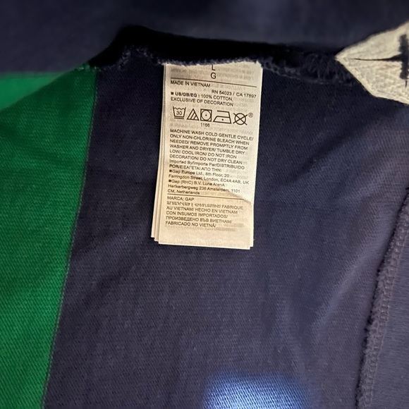 PALACE | Shirts | Palace Gap Rugby Shirt Navy Multi Stripe Mens Size ...